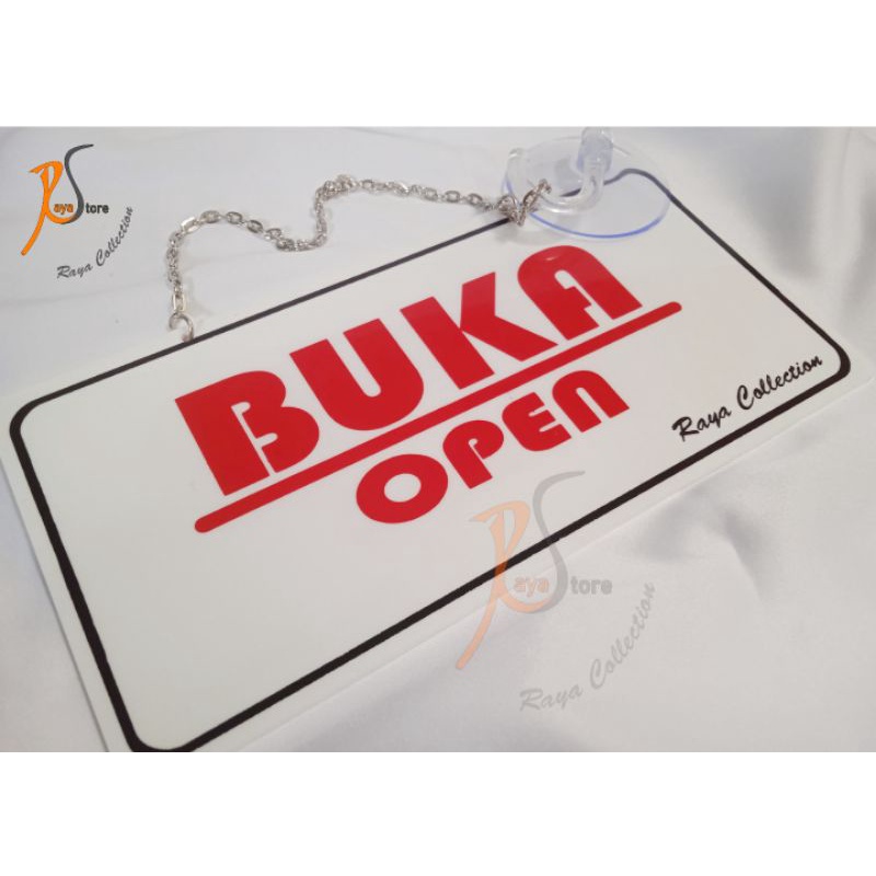 Jual TULISAN ACRYLIC BUKA OPEN TUTUP CLOSE UKURAN 20X10CM MURAH ...