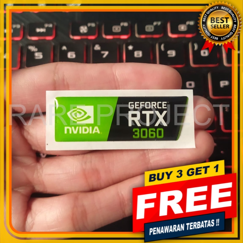 Jual STICKER GEFORCE RTX 3060 EMBLEM RESIN 3D LENTUR TIMBUL STIKER ...