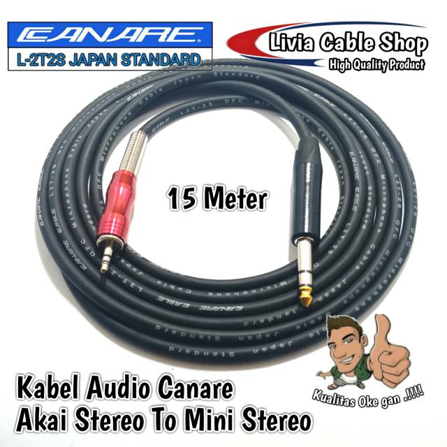 Jual Kabel Audio dan Gitar 15 Meter Akai Stereo To Mini Stereo | Shopee ...