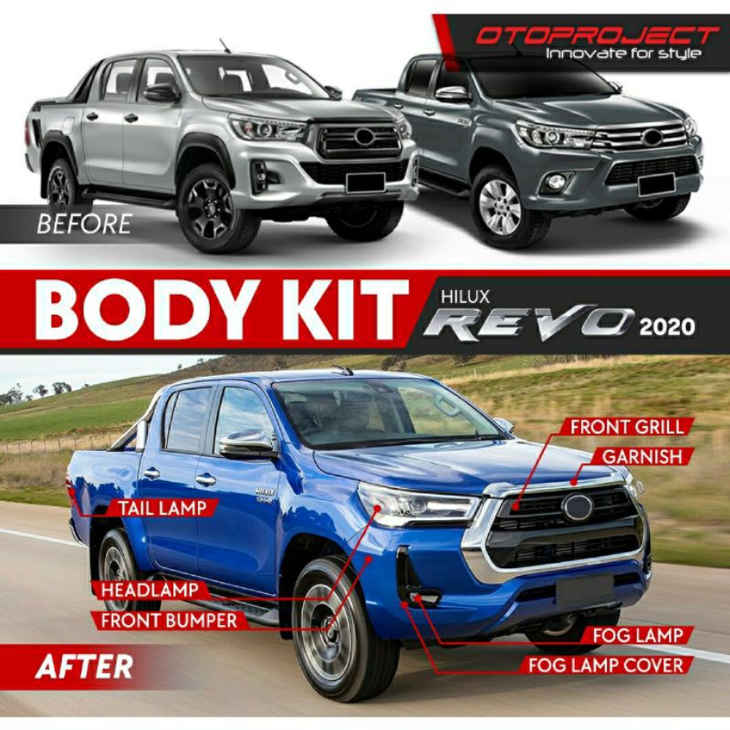Jual Bodykit Toyota All New Hilux 2020 Revo Style FULL SET Body Kit ...