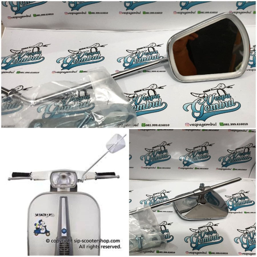 Jual spion vespa cuppini panjang trapesium PTS Super sprint | Shopee ...