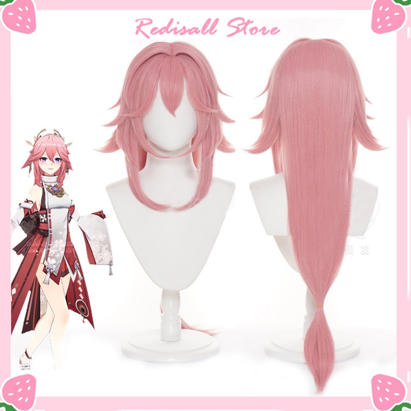 Jual PREORDER Genshin Impact Yae Miko Wig Cosplay Project Celestia Long ...