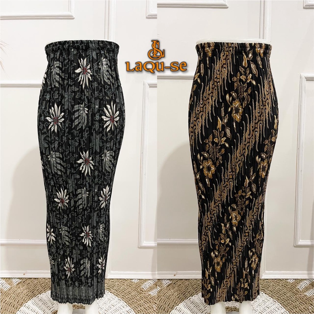 Jual Rok Plisket Kebaya Rok Slimfit Katun Instant Motif Batik Bawahan Kebaya Outfit Kondangan ...