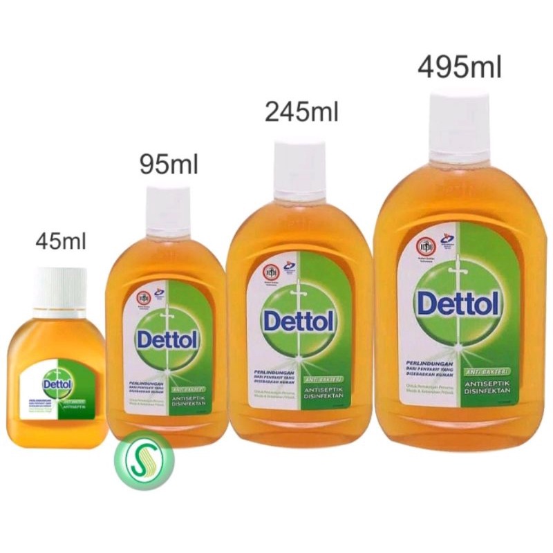 Jual Dettol Antiseptik Cair 45ml 95mL 245mL 495mL | Shopee Indonesia