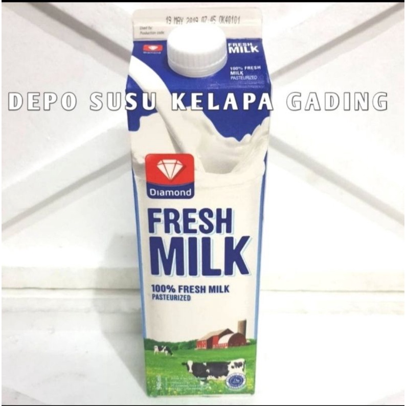 Jual Susu Diamond Fresh Milk Satuan 1 Liter | 1lt Diamon Full Cream ...