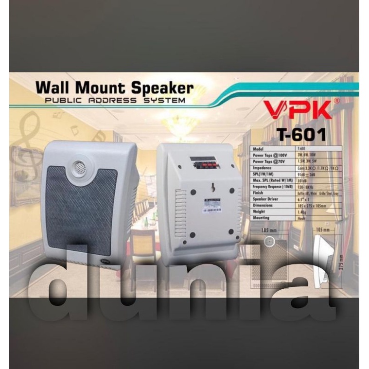 Jual Wall Mount Speaker VPK T 601 Original 6,5 inch Pasif | Shopee Indonesia