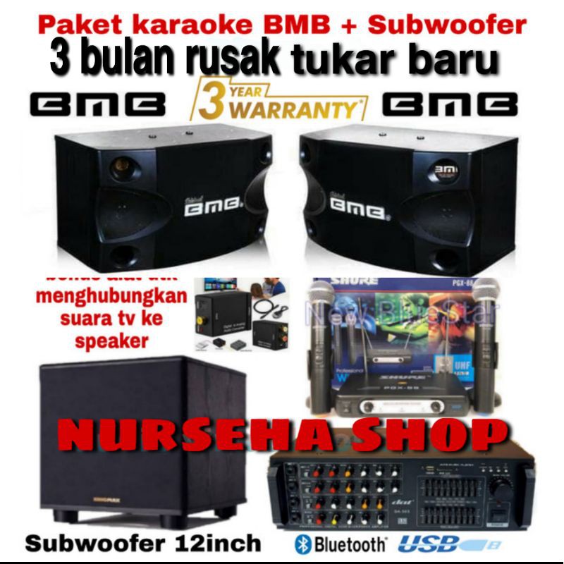 Jual paket karaoke BMB full set subwoofer original garansi resmi 3 ...