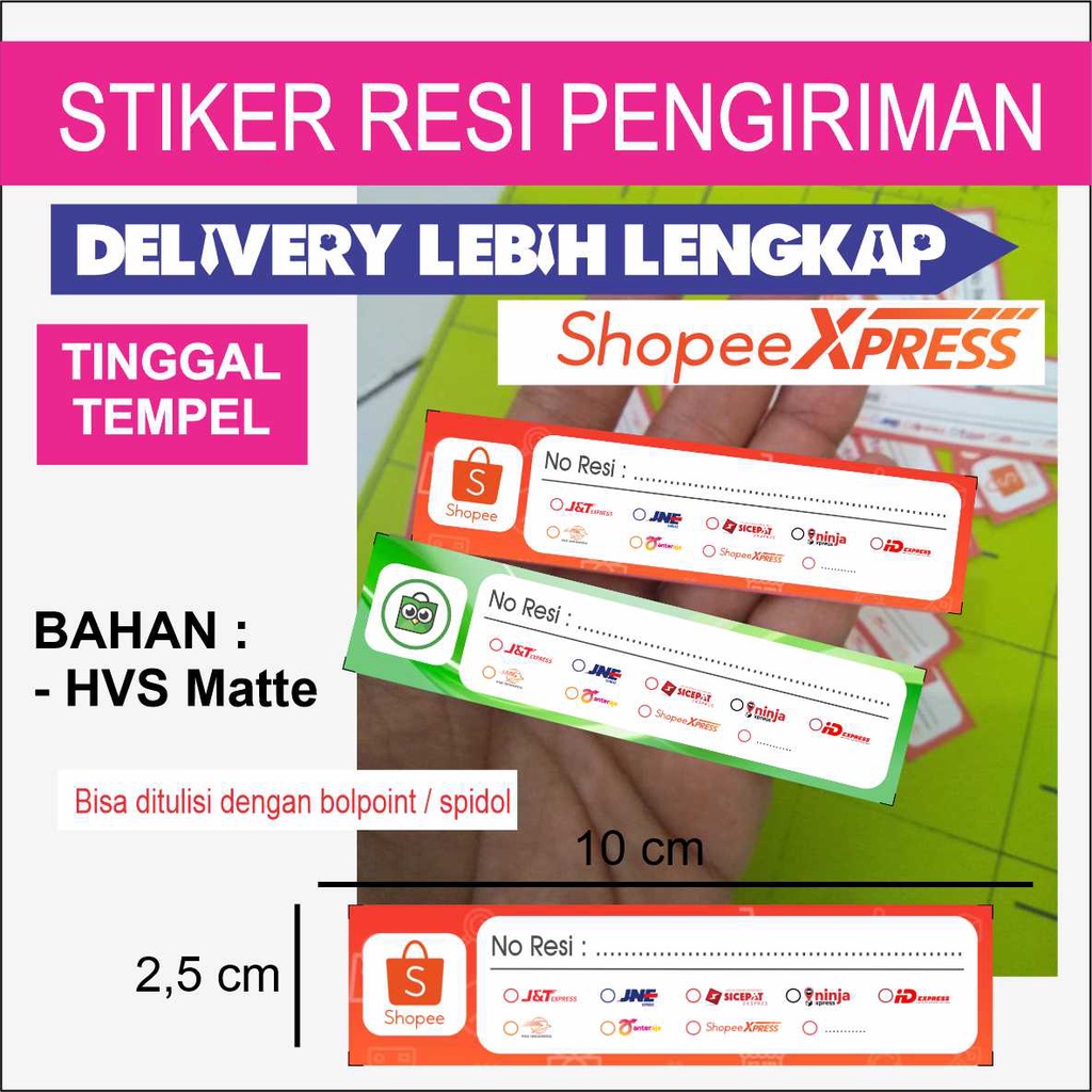 Jual stiker delivery | kertas label resi | resi pengiriman lengkap ...