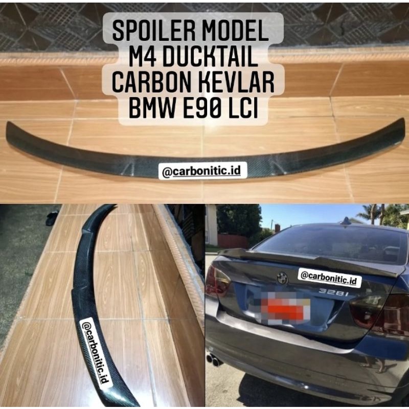 Jual Spoiler Model Ducktail M4 Bmw E90 Lci Carbon Kevlar | Shopee Indonesia