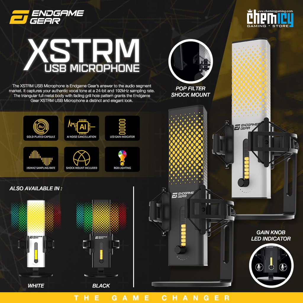 Jual Endgame Gear XSTRM RGB USB Condenser Gaming Microphone | Shopee ...