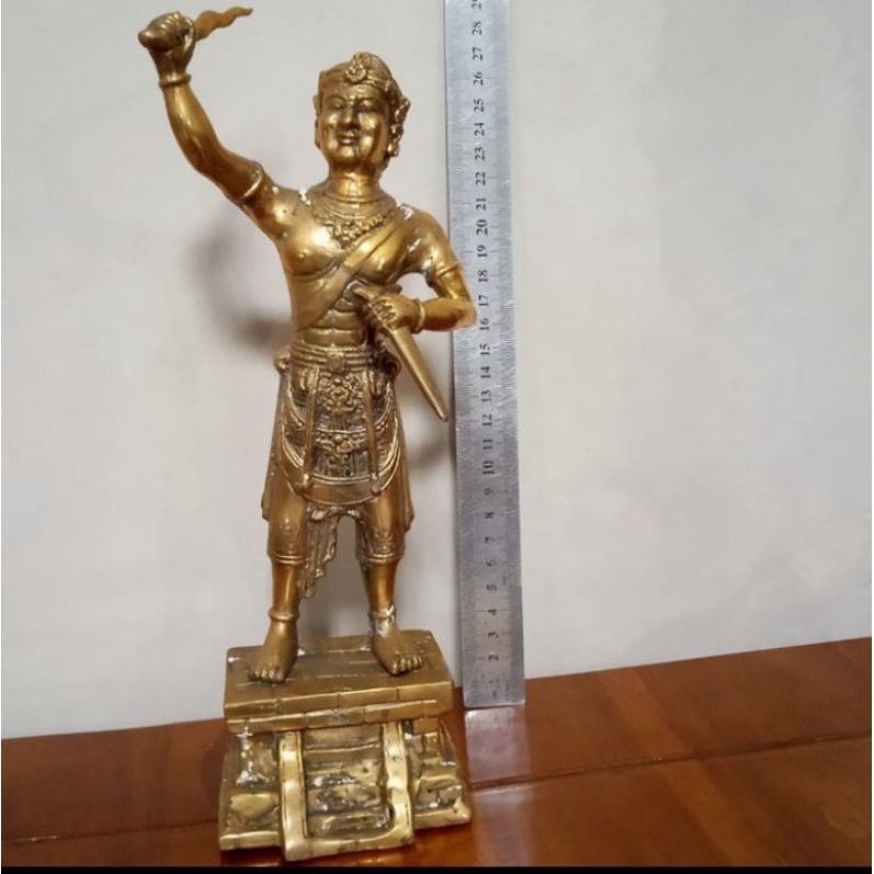 Jual Patung Maha Patih Gajah Mada Kuningan Asli Antik | Shopee Indonesia