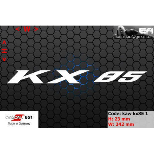 Jual ea cutting sticker / decal Code: kawasaki kx85 1 ( sponsor logo ...
