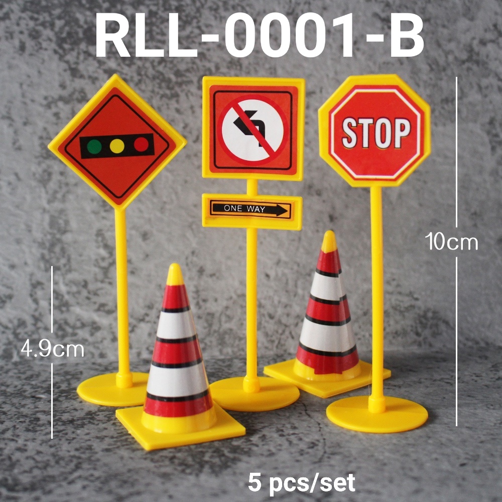 Jual GR-RLL-0001 Hiasan kue cake topper rambu lalu lintas road sign ...