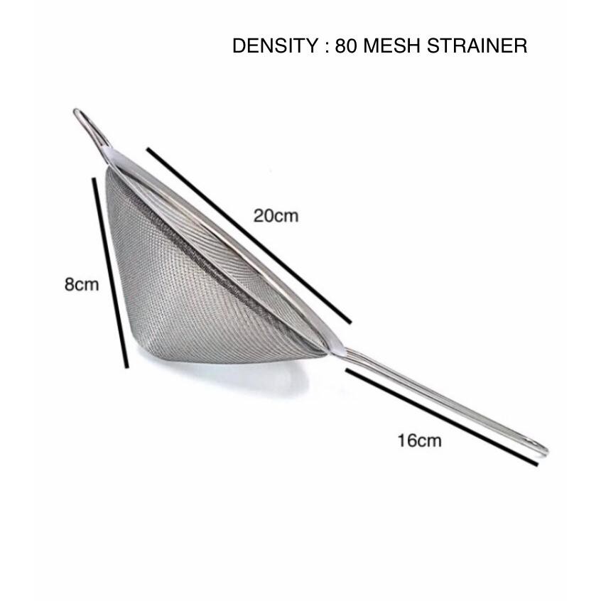 Jual Saringan/serok ayakan minyak conical mesh jus buah stainless 20CM ...