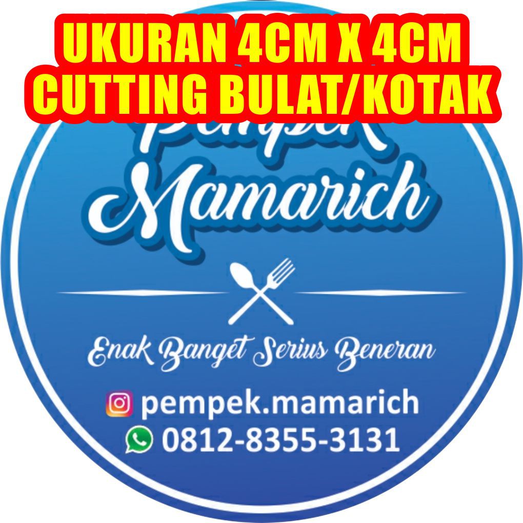 Jual Sticker Label Kemasan Produk Anti Air Ukuran 4cm X 4cm | Shopee ...