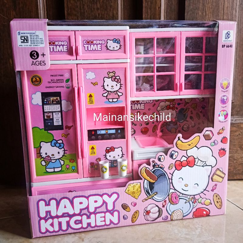 Jual Mainan Anak Masak Masakan Dapur Happy Kitchen Set Lemari | Shopee ...