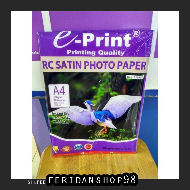 Jual BT274 KERTAS FOTO KERTAS BEST SILKY A4 KULIT JERUK 260 GSM RC ...