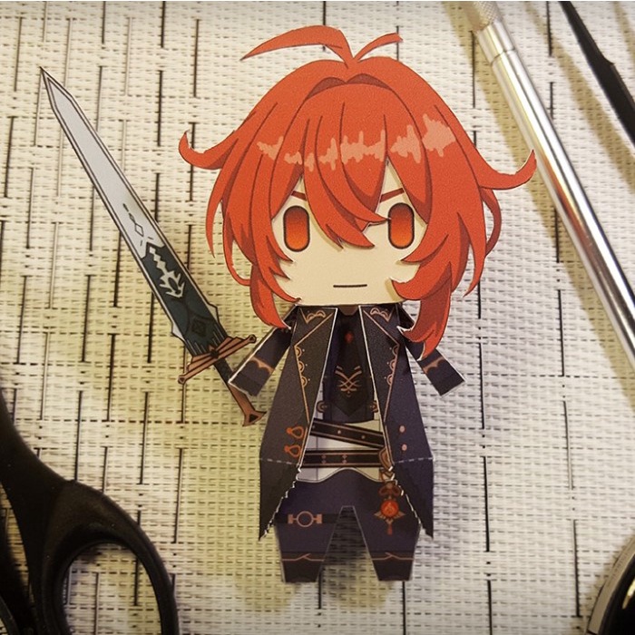 Jual Genshin Impact - Diluc Papercraft | Shopee Indonesia