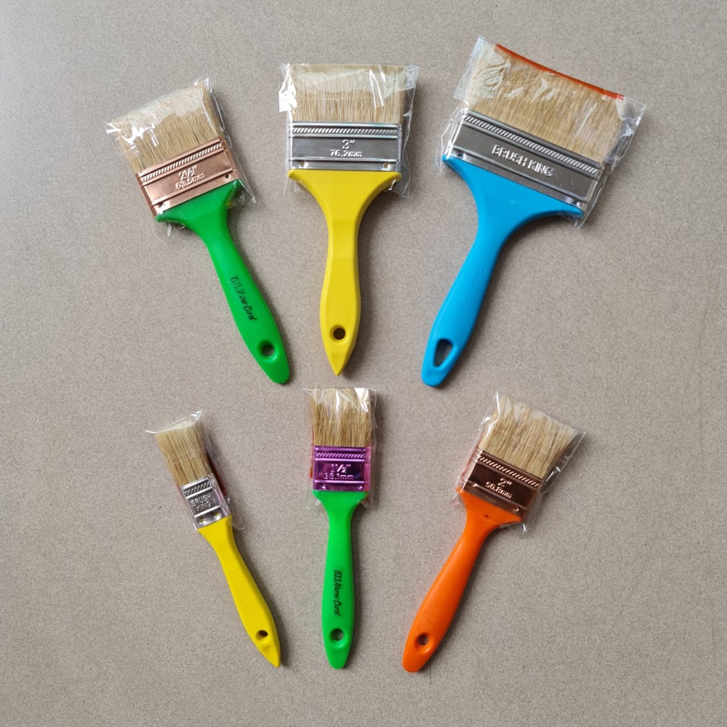 Jual Kuas Cat Gagang Plastik (tersedia ukuran 1 INC, 1.5 INC, 2 INC, 2. ...