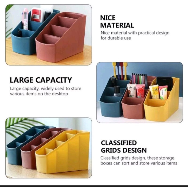 Jual Rak Meja Serba Guna 4 Sekat tempat pensil organizer meja storage ...