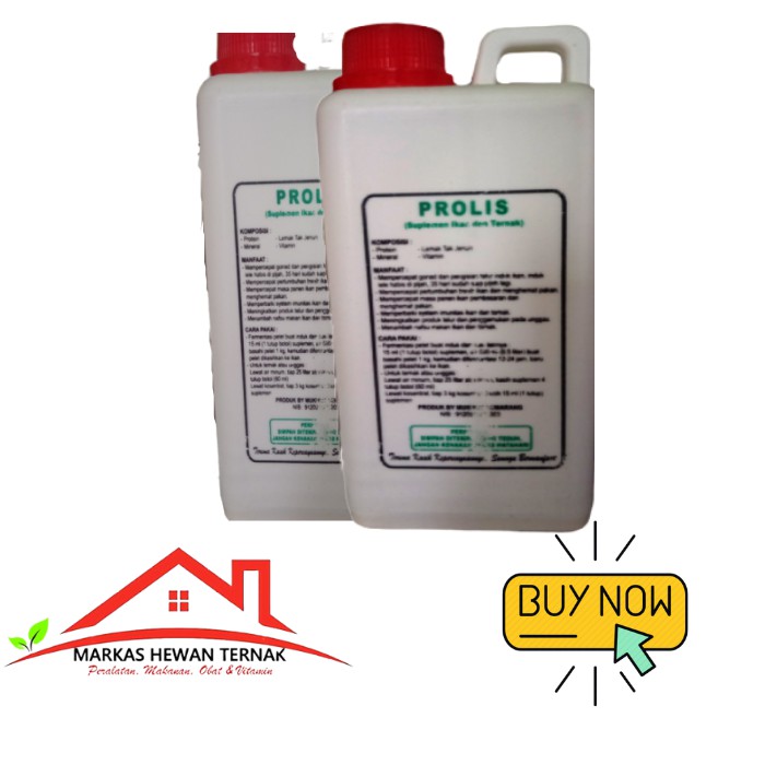 Jual PROLIS SUPLEMEN IKAN DAN TERNAK 1 LITER | Shopee Indonesia