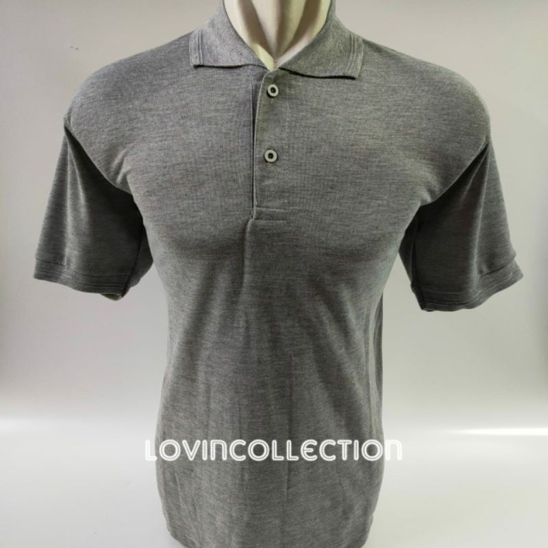 Jual Kaos Kerah Pendek / Kaos Kerah Pria / Kaos Berkerah / Kaos Kerah Wanita / Wangky / Abu ...