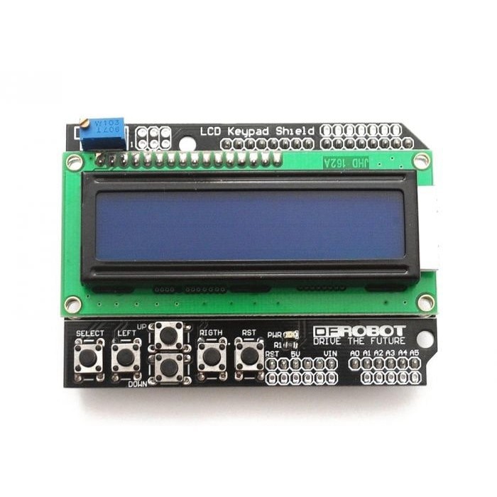 Jual KEYPAD LCD 1602 16X2 BLUE BACKLIGHT SHIELD FOR ARDUINO UNO MEGA ...
