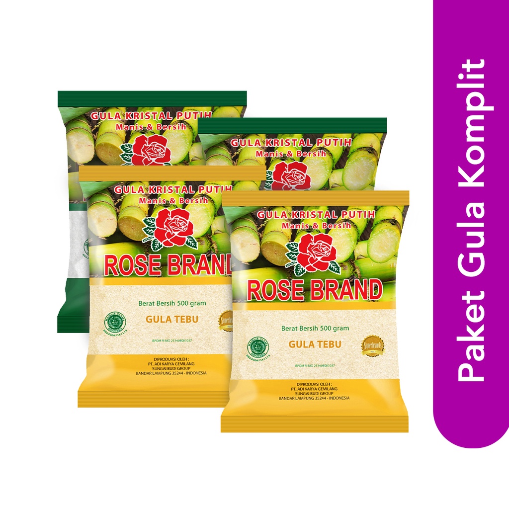 Jual Rose Brand - Paket Gula Komplit 1 KG (4pcs) | Shopee Indonesia