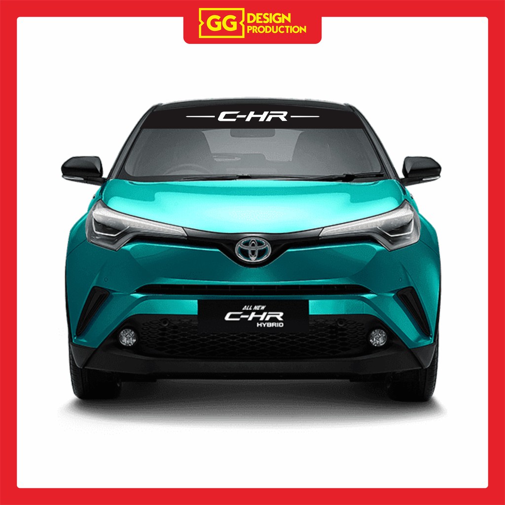 Jual sticker stiker mobil toyota all new chr hybrid kaca depan atas ...
