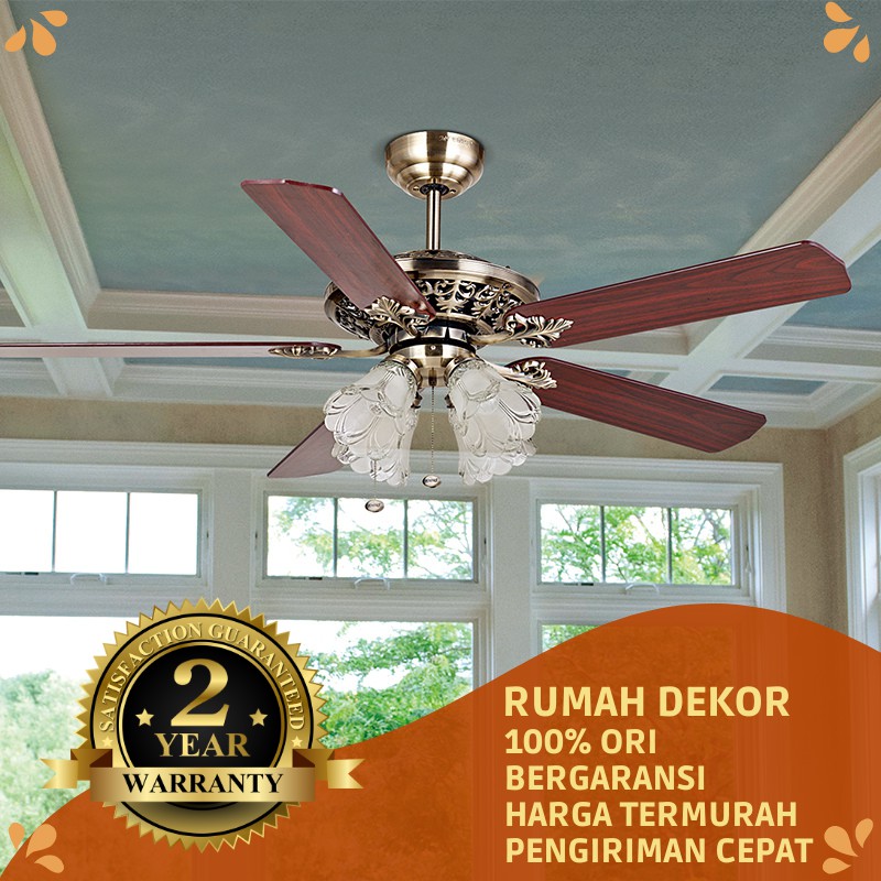 Jual LAMPU KIPAS PLAFON MT EDMA 52IN SUPRA, KIPAS LAMPU E27, PULL CHAIN ...