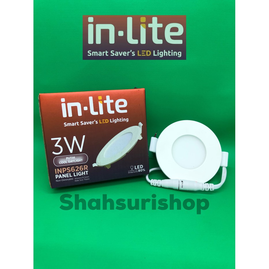 Jual LED PANEL INLITE IN-LITE 3W 3 W WATT BULAT INPS 628R | Shopee ...