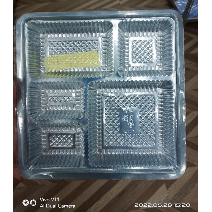 Jual 50 pcs - Mika Sekat 5 Alas Nasi Kotak 20 x 20 cm (contoh pemakaian ...