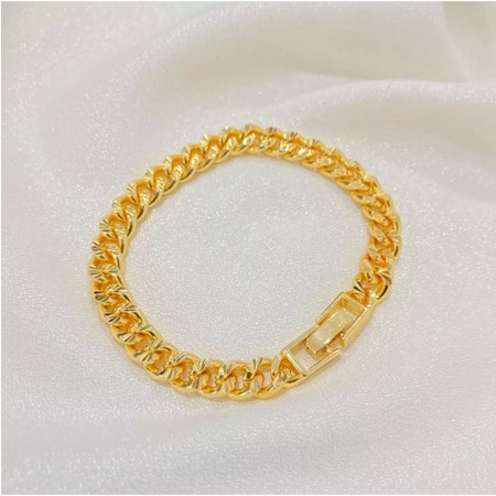 Jual Perhiasan Gelang Rantai Flat Sisik Naga Kecil Xuping Lapis Emas ...