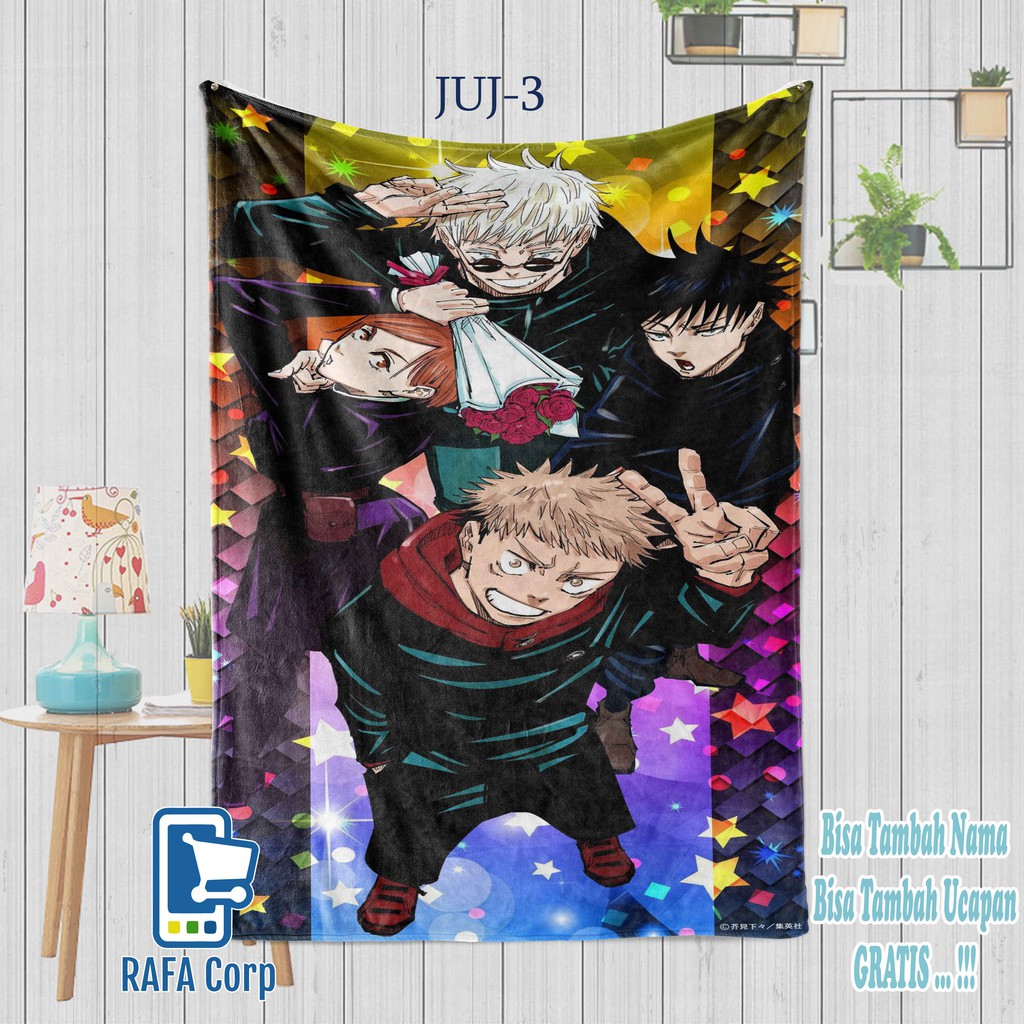 Jual Selimut Anime | Selimut Karakter | Selimut Custom Desain Jujutsu ...