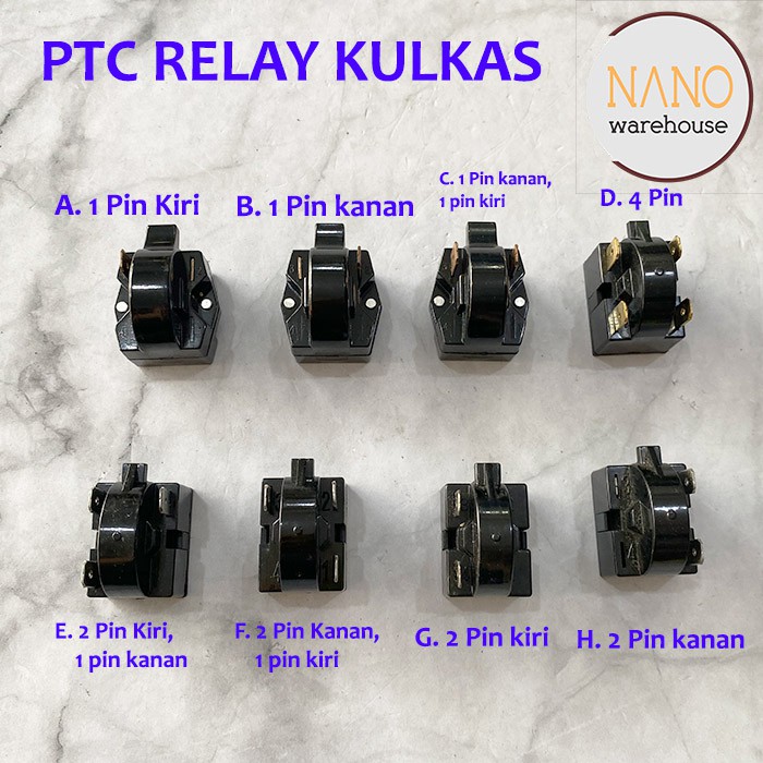 Jual Relay PTC Kompresor Kulkas / Riley Kulkas 1 2 3 4 Pin Kaki ...