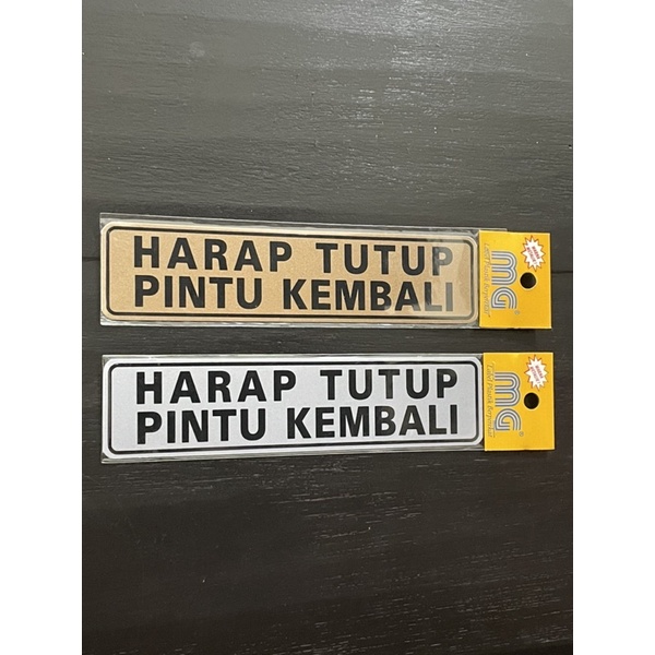 Jual STIKER TEMPELAN PINTU HARAP TUTUP PINTU KEMBALI | Shopee Indonesia