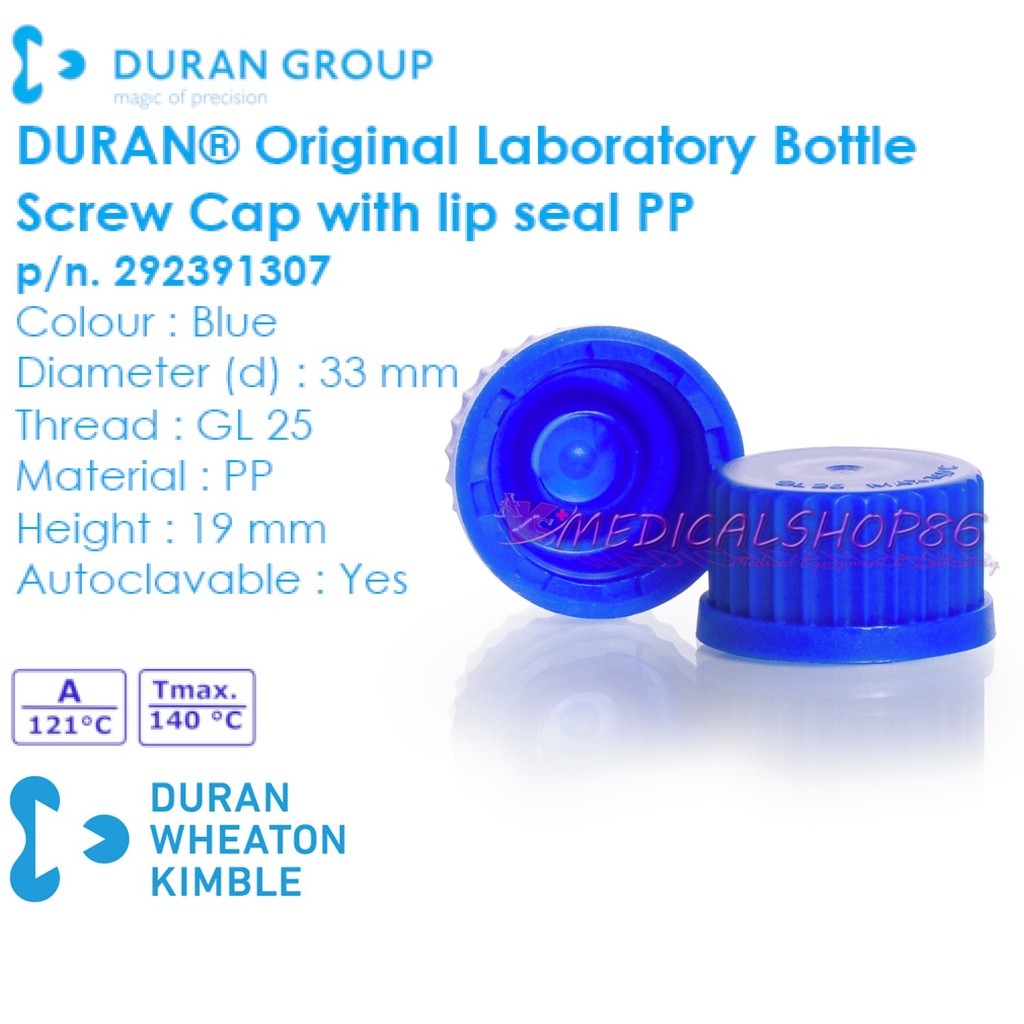 Jual DURAN® Original Laboratory Bottle Screw Cap, with lip seal, PP ...