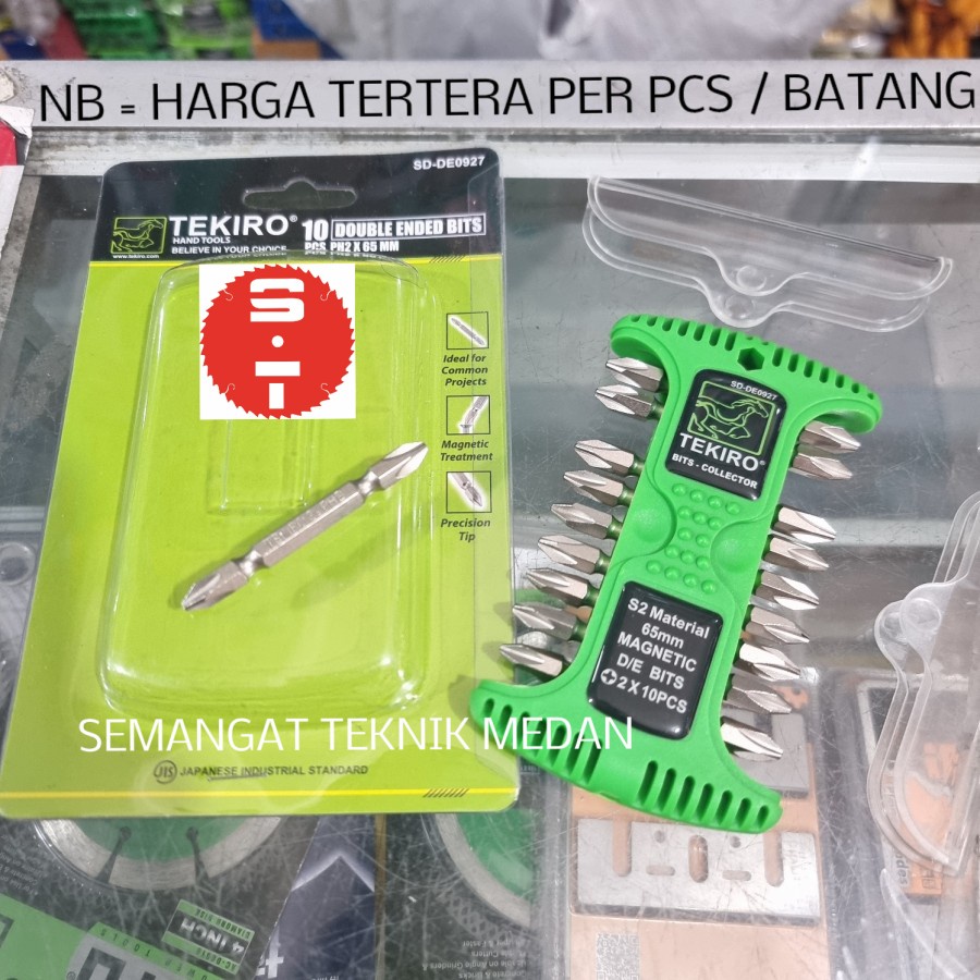 Jual MATA BOR OBENG ANGIN GANDA SCREWDRIVER BIT PH2 + PLUS 65mm TEKIRO ...