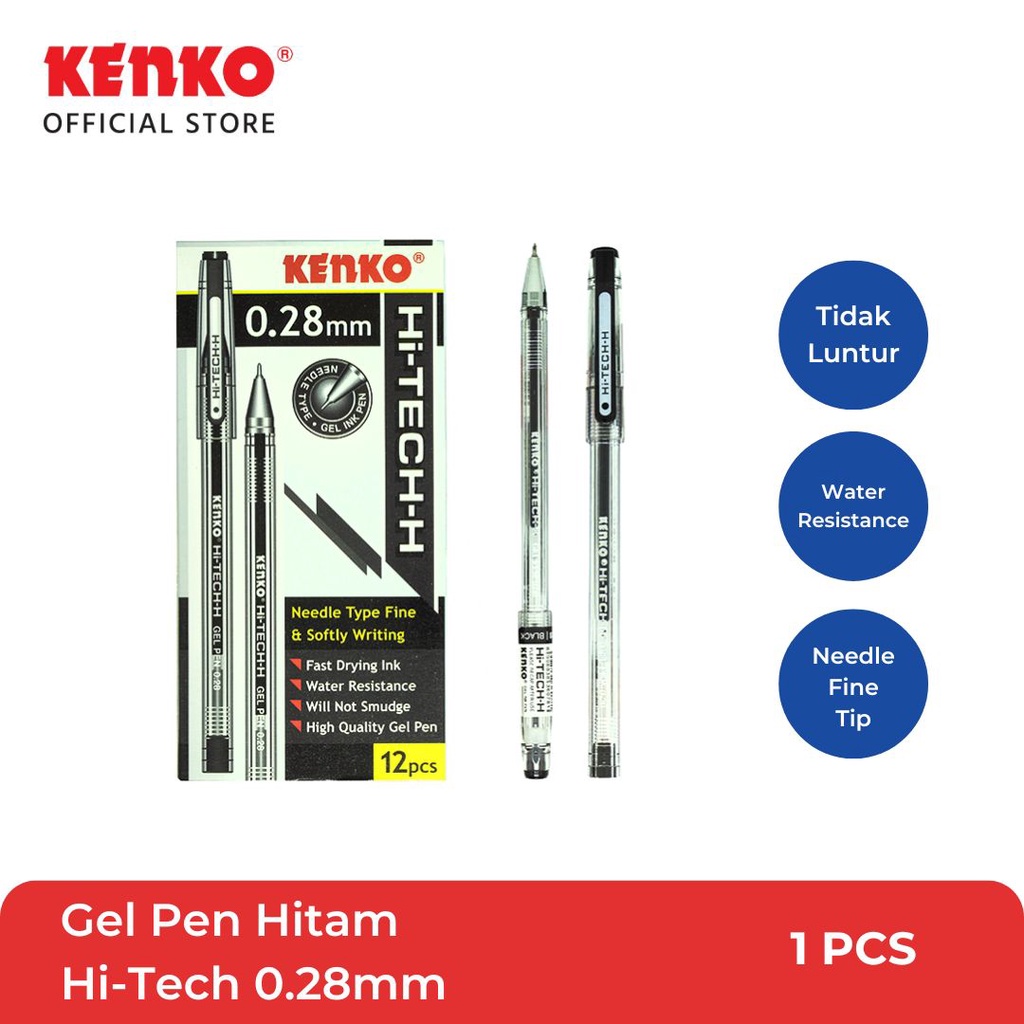 Jual KENKO GEL PEN / Pulpen Jel / Pena Jel / Pen Tinta Hi-Tech-H 0.28 ...