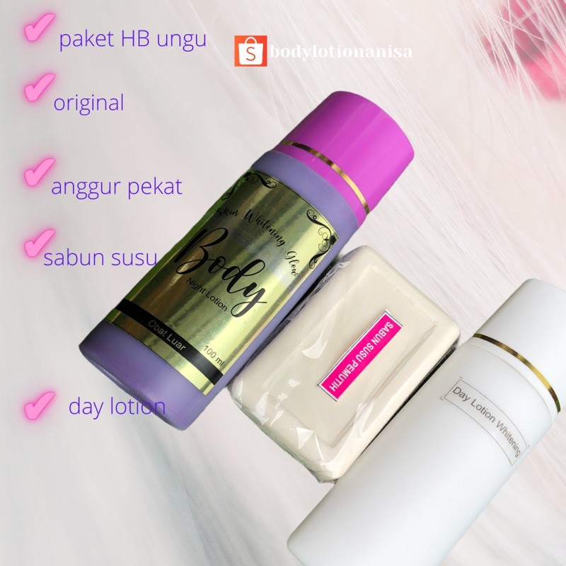 Jual PAKET HB UNGU / GROSIR HB UNGU / GROSIR HB SKIN / GROSIR HB PEMUTIH / HB DOSTING/ body ...