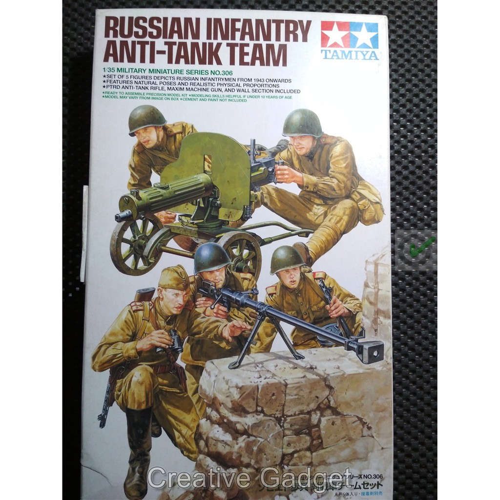 Jual Model Kit Tamiya 1/35 - Russian Infantry Anti-Tank Team - 5 figure ...