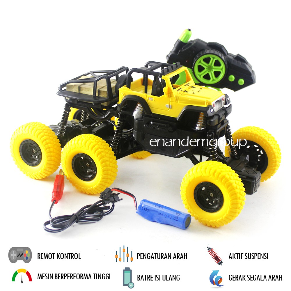 Jual Mainan Mobil Remot Kontrol RC Climbing Crawler 6 Roda Super Speed | Shopee Indonesia
