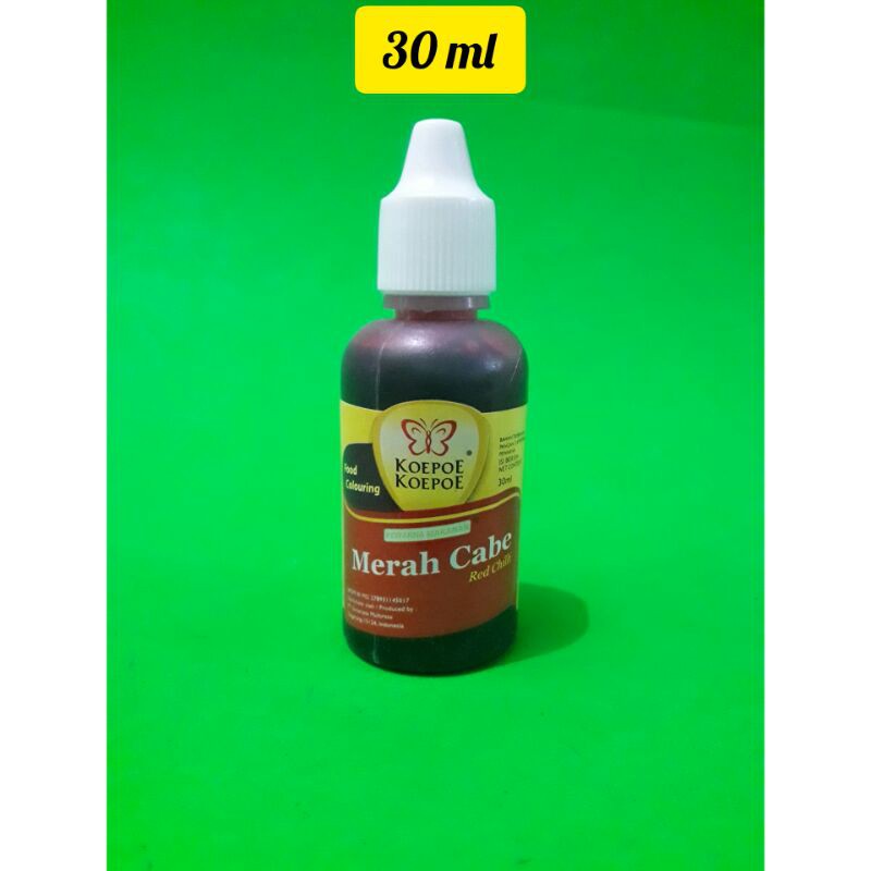 Jual Pewarna Makanan Merah Cabe Cap Koepoe Koepoe 30 ml | Shopee Indonesia