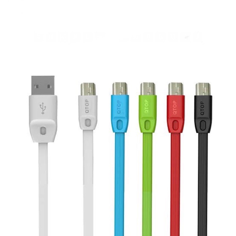 Jual KABEL DATA USB QTOP MURAH MICRO 2.4A FAST CHARGE USB CABLE DATA ...