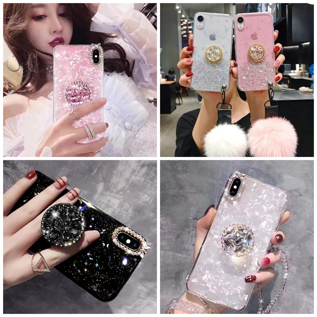 Jual Crystal Case & Diamond Pop Socket Infinix Note 7 Note 7 Lite Note ...