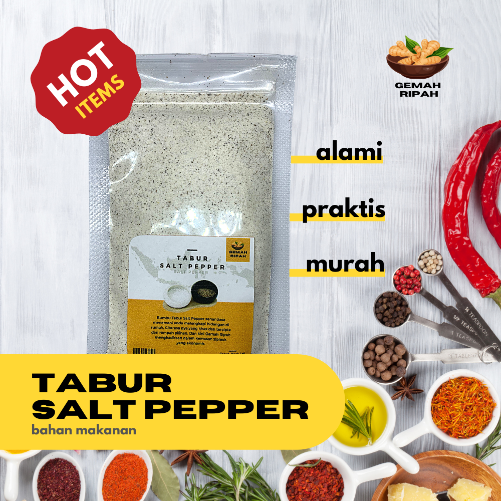 Jual Bumbu Tabur Salt Pepper Premium Garam Lada Hitam Bumbu Masak ...