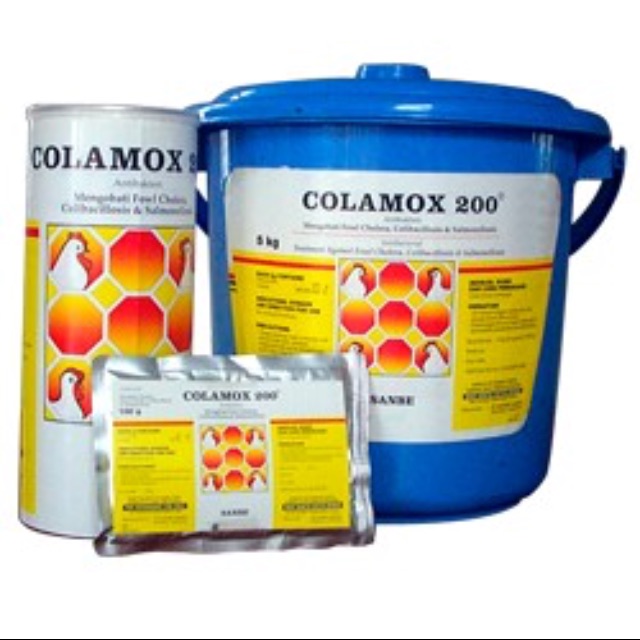 Jual Colamox 200 Obat Fowl Cholera, Colibacillosis dan Salmonellosis ...