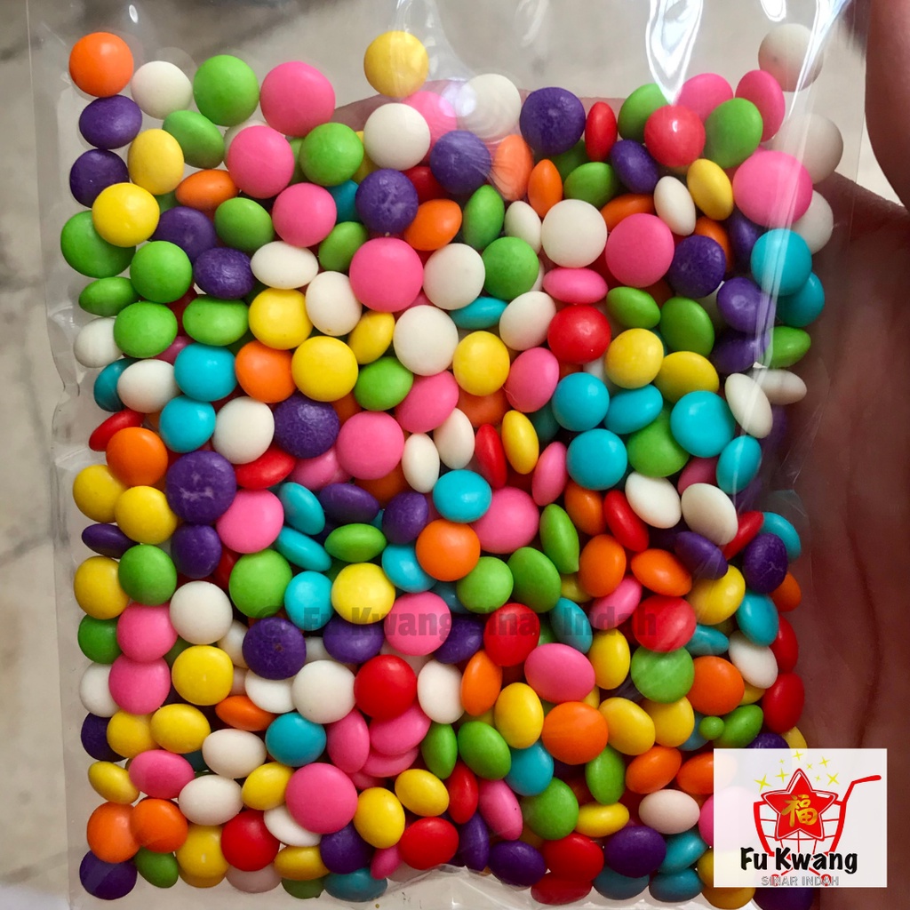 Jual Elmer Choco Chips Half Round HR 100 gram - DARK - COLORED RAINBOW ...