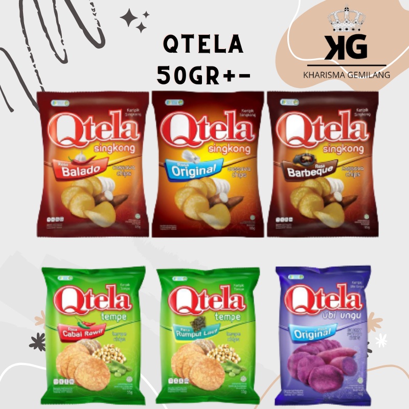 Jual QTELA - (1 PCS) QTELA 30gr Snack Keripik Singkong, Tempe, Ubi ...