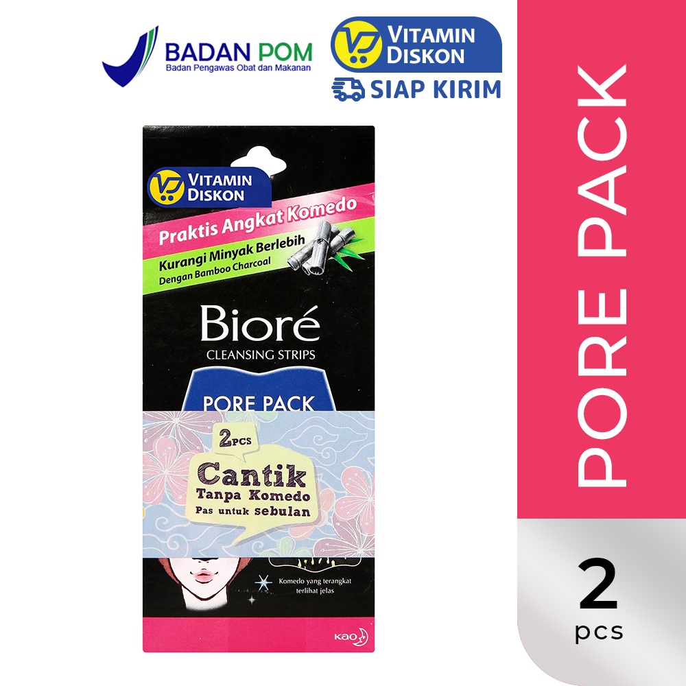 Jual BIORE CLEANSING STRIP PORE PACK 2 PCS | Shopee Indonesia